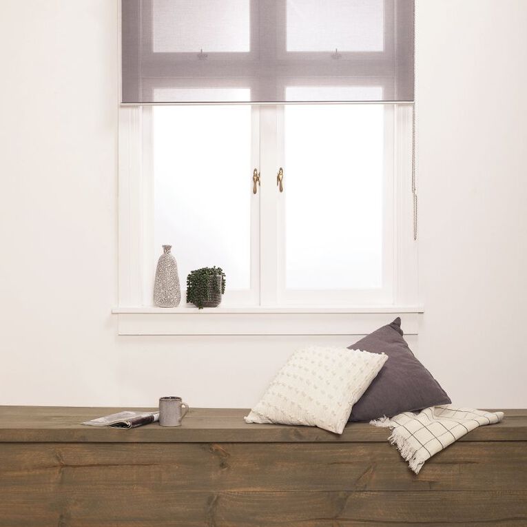 Homeworks Granada Sheer Roller Blind Grey Mid 60cm x 210cm Grey Mid ...