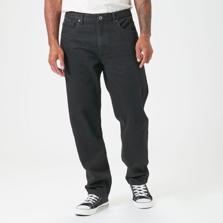 H&H Men's Relaxed Jeans Black | The Warehouse