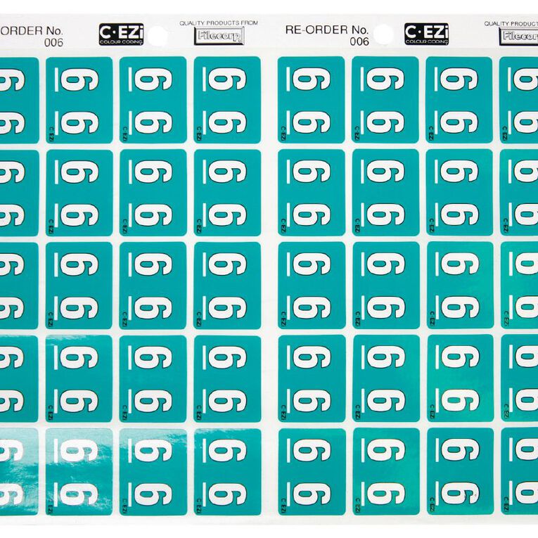 Filecorp Coloured Labels 6 Green Mid Green Mid | The Warehouse
