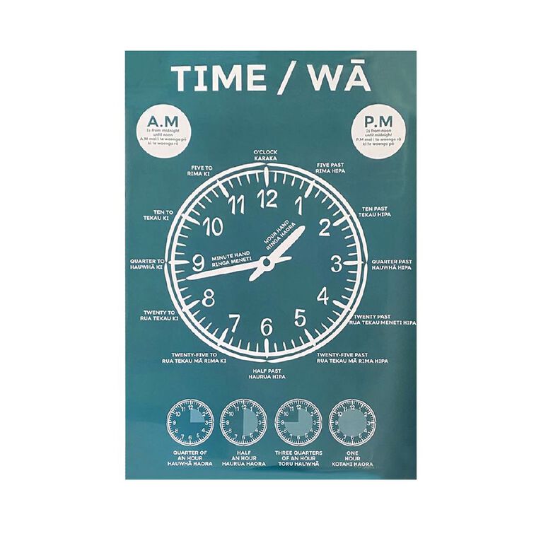 Educational Poster Time 60cm x 90cm | The Warehouse