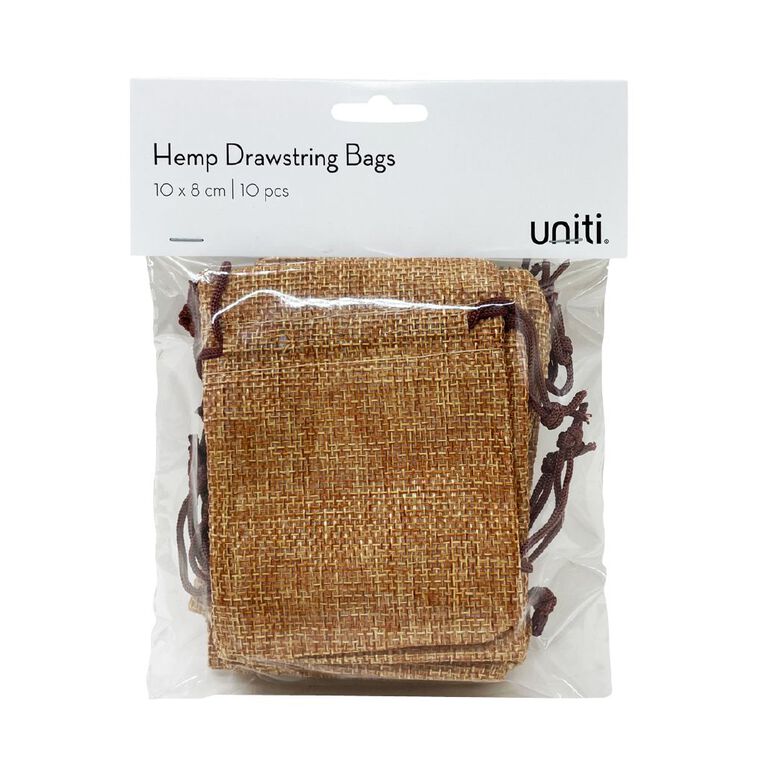 Uniti Hemp Drawstring Bag 10 Piece | The Warehouse