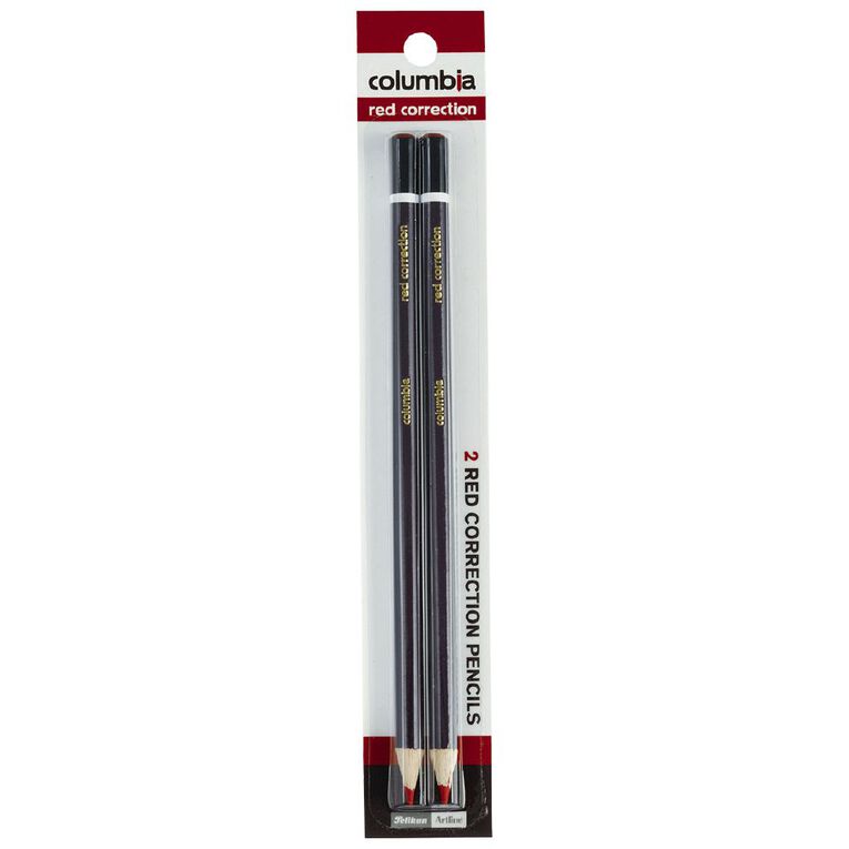 Columbia Correction Pencil Round Red Red Mid 2 Pack Red Mid | The Warehouse