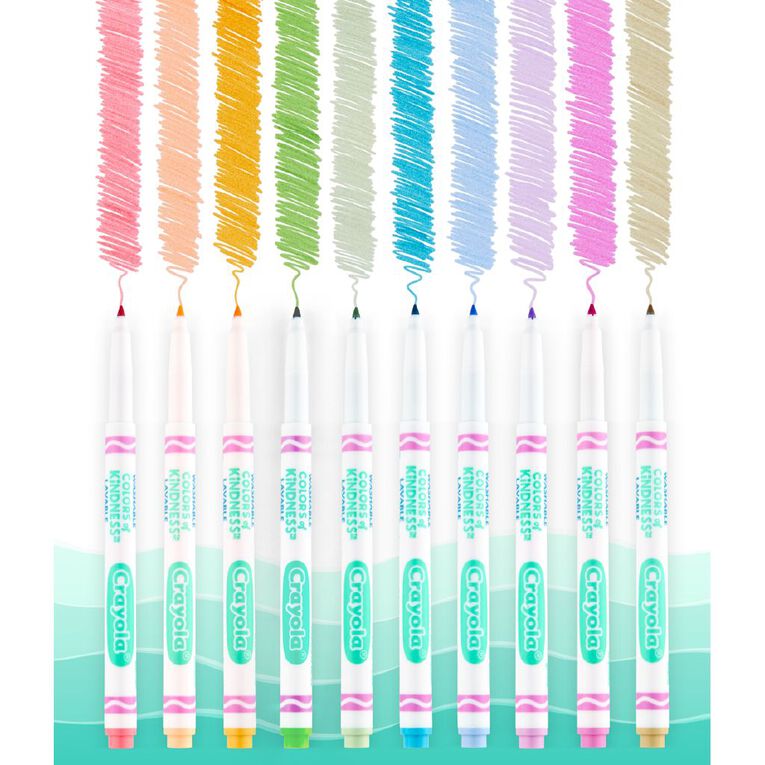 Crayola 10 Pack Colors of Kindness Fineline Washable Markers | The ...