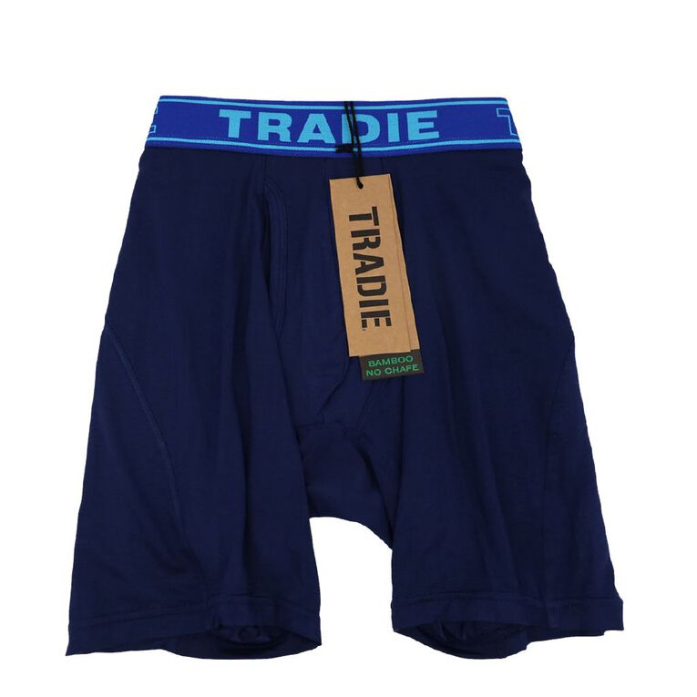 Tradie Men's Bamboo Long Leg Trunks Blue/Aqua | The Warehouse