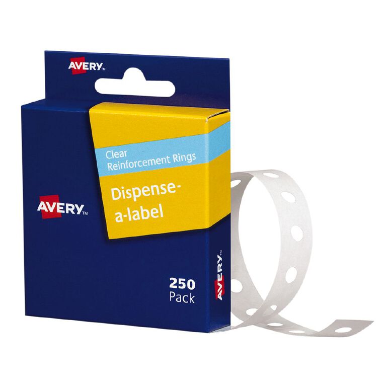 Avery Reinforcement Ring Labels 13mm diameter 250 Labels Clear | The ...