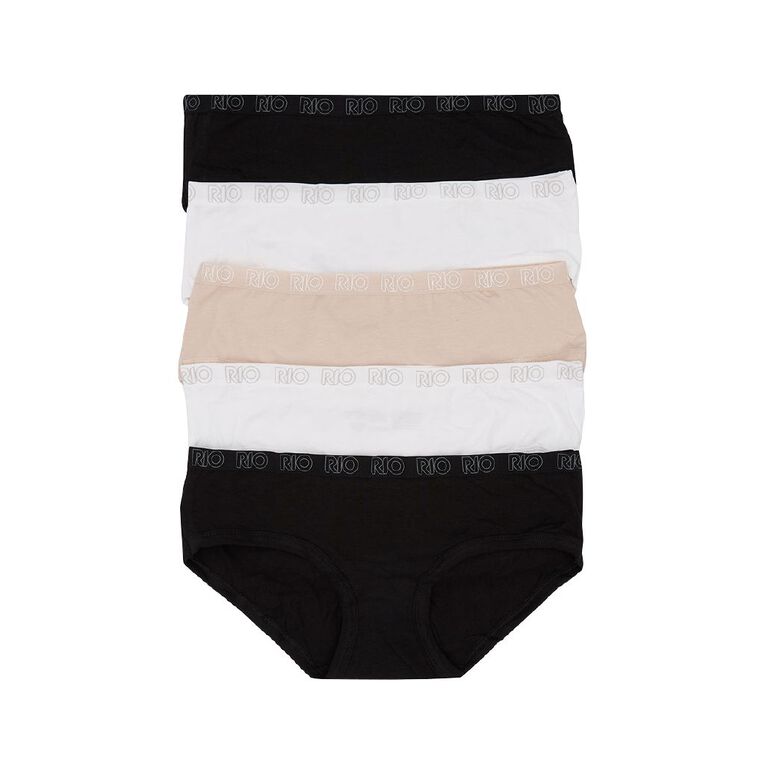 Rio Women's Boyleg Briefs 5 Pack Multi-Coloured | The Warehouse