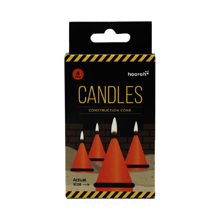 Hoorah Hoorah Constuction Candles 4 Pack 4 Pack | The Warehouse