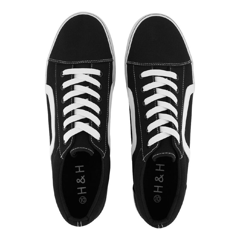 H&H Men's Skater Sneakers Black | The Warehouse