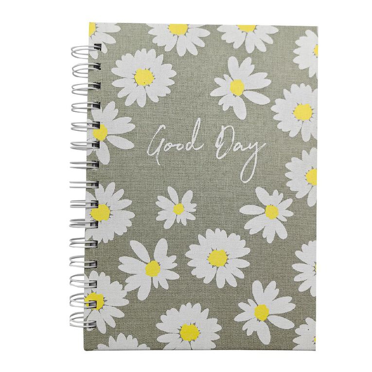 Uniti Urban Spiral Daisy Linen Notebook A5 | The Warehouse
