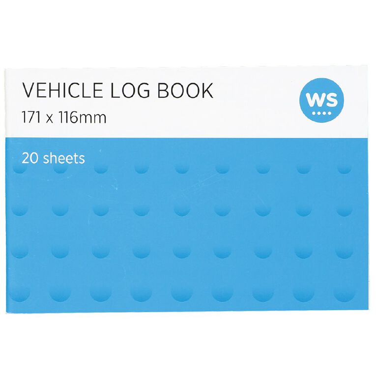 WS Vehicle Log Book Soft Cover 20 sheets Blue Mid Blue Mid | The Warehouse