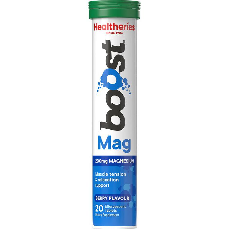 Healtheries Boost Effervescent Magnesium Berry 20s | The Warehouse