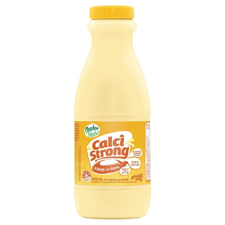 Meadow Fresh Calci Strong Banana Fresh Flavoured Milk 500ml | The Warehouse