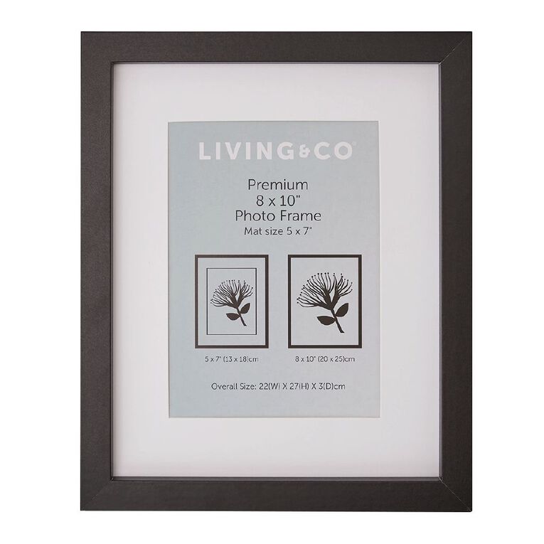 Living & Co Premium Photo Frame Black 5in x 7in Black | The Warehouse