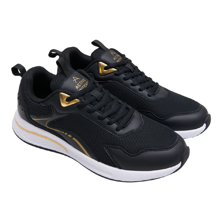 Active Intent Women's Metallic Trainers Black | The Warehouse