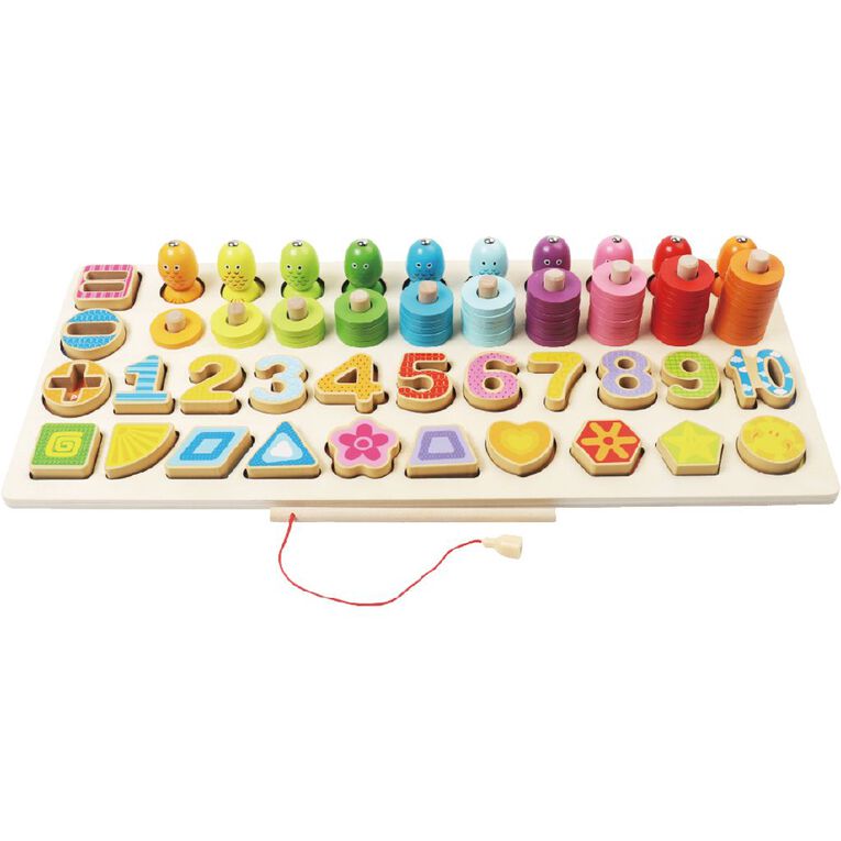 Play Studio Wooden Stack Count & Learning Set | The Warehouse