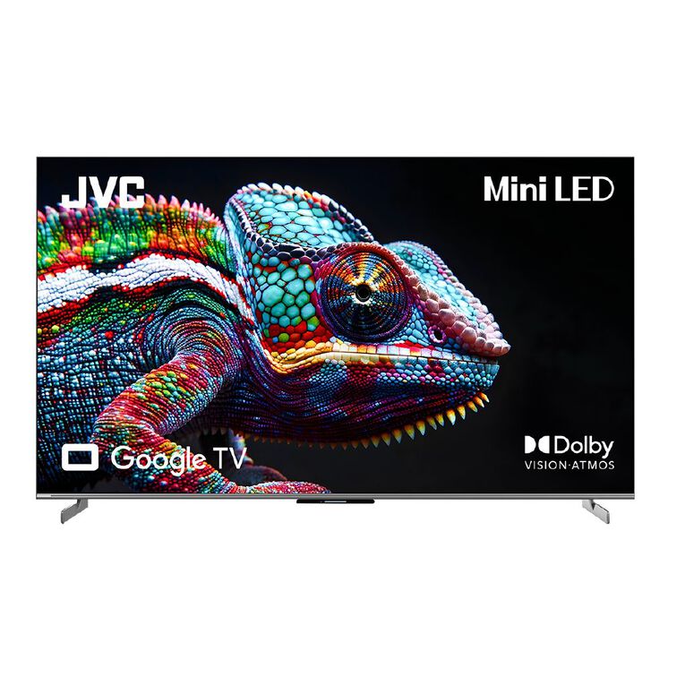 JVC 55 Inch 4K Ultra HD QLED Mini LED Google Smart TV JV5524M Silver | The Warehouse