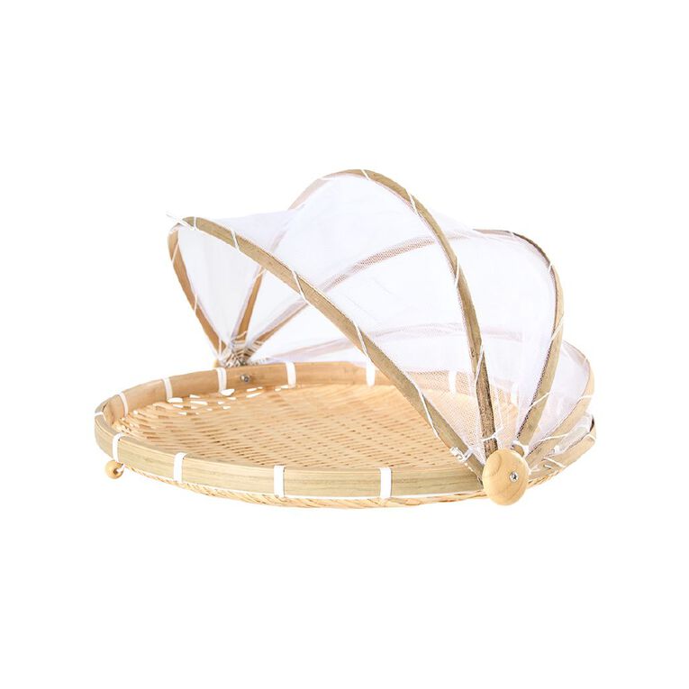 Living & Co Bamboo Food Cover Natural 35cm Natural | The Warehouse