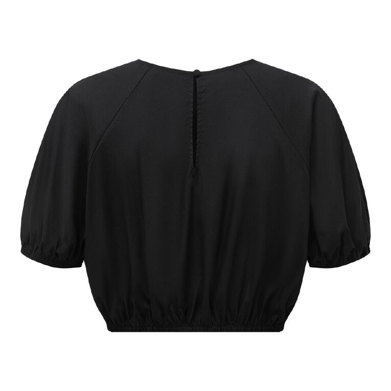 H&H Women's Short Sleeve Cloud Blouse Black | The Warehouse