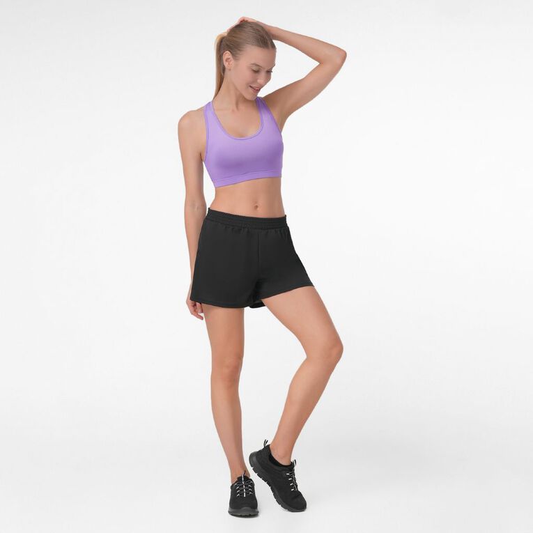 Active Intent Women's Plain Crop Top Purple Mid | The Warehouse