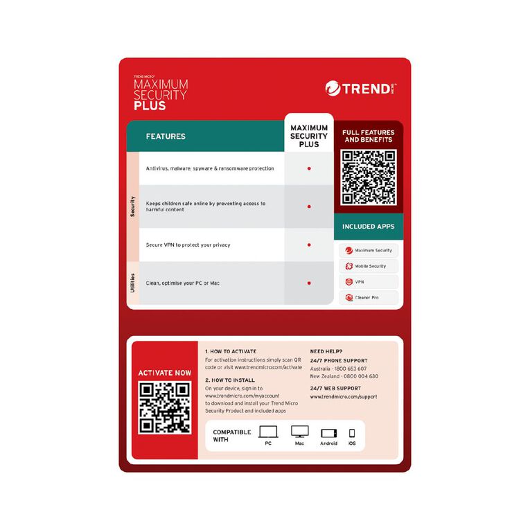 Trend Micro Device Security Pro 3 Device 1 Year | The Warehouse
