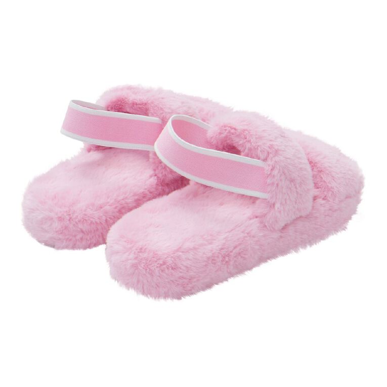 H&H Women's Double Strap Elastic Slippers Pink | The Warehouse