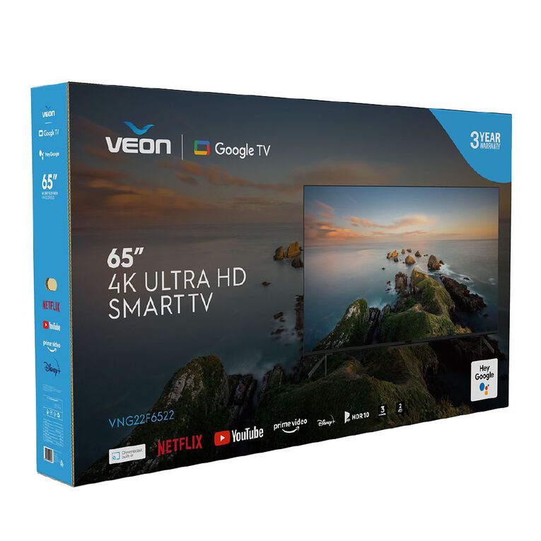 Veon 65 Inch 4K Ultra HD Google Smart TV VNG22F6522 | The Warehouse