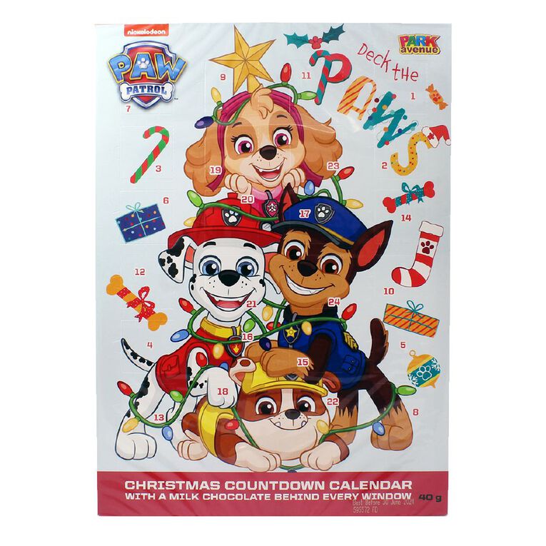 Paw Patrol Advent Calendar 40g | The Warehouse