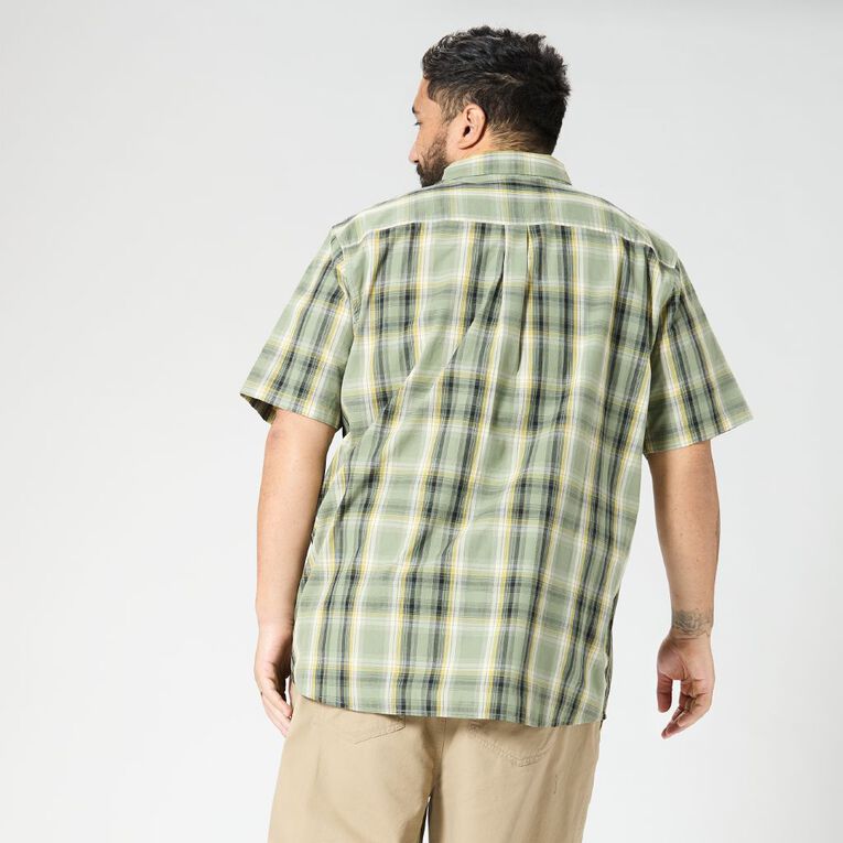 H&H Men's Classic Check Shirt Green/Gold | The Warehouse