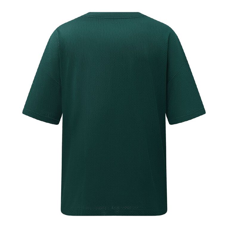 Garage Men's Oversized Mesh V neck tee Green Dark | The Warehouse