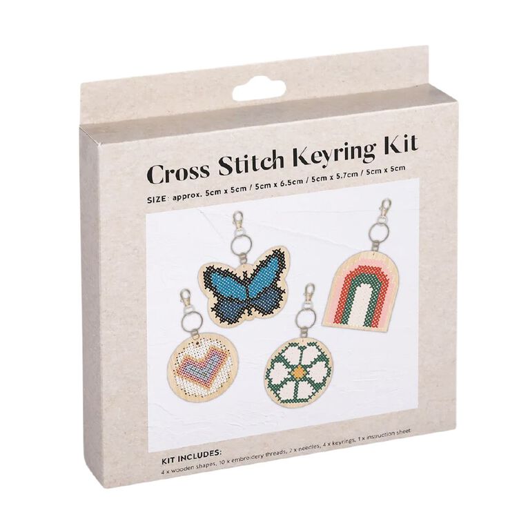 Cross Stitch Keyring Kit | The Warehouse
