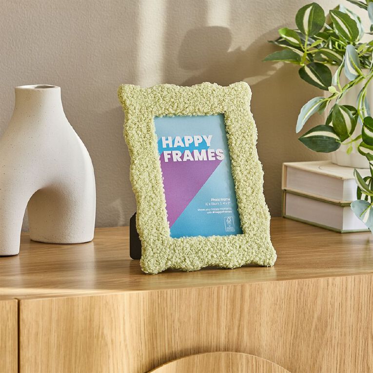 Happy Frames Fluffy Fabric 10x15 Green Green | The Warehouse