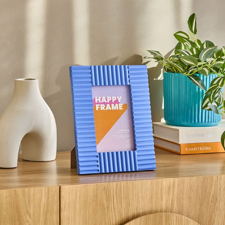 Happy Frames Mixed Ribbed 10x15 Blue Blue | The Warehouse