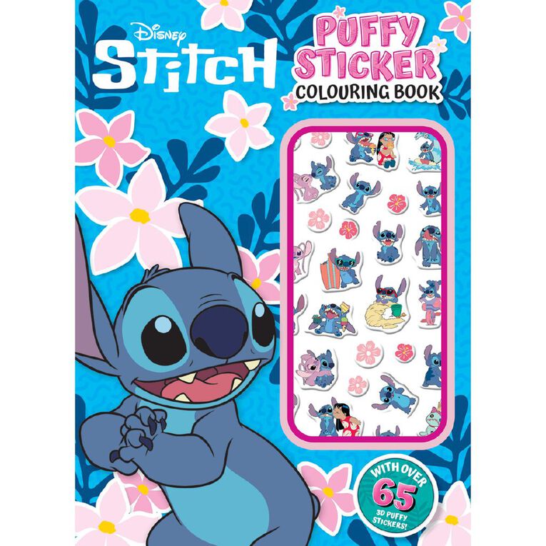 Disney Stitch Puffy Sticker Colouring Book | The Warehouse