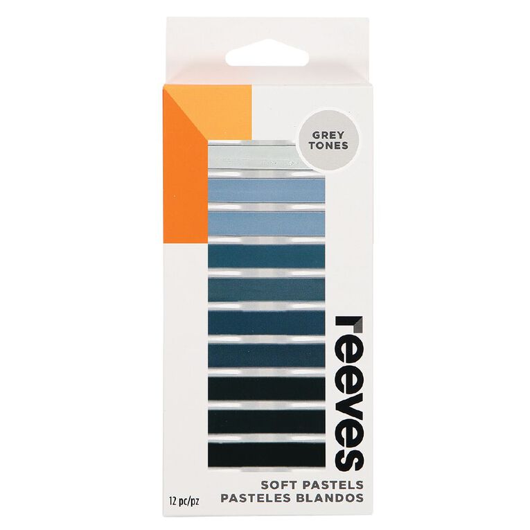Reeves Soft Pastels Grey 12 Pack Grey Mid Grey Mid | The Warehouse