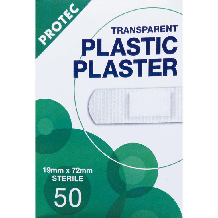 Protec Transparent Plaster 50 Pack | The Warehouse