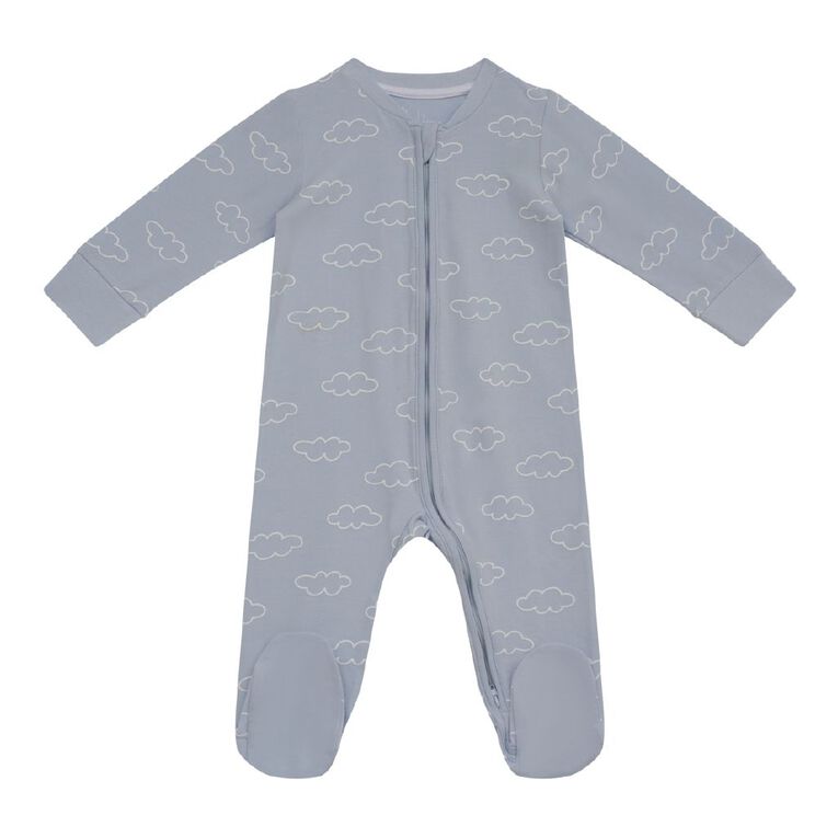 Young Original Baby 2 Way Zip All-in-One Blue Light | The Warehouse