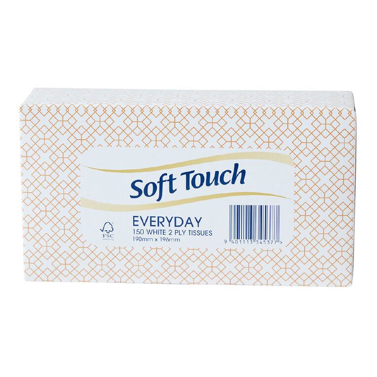 Soft Touch Facial Tissues 2-ply 150 Pack | The Warehouse