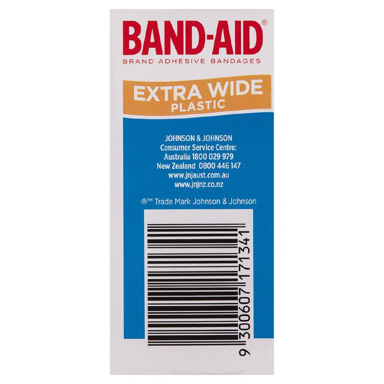 Band Aid Extra Wide Plastic Strips 40 Pack | The Warehouse
