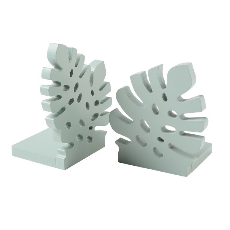 Living & Co Kids Jungle Leaf Bookends 2 Pack | The Warehouse