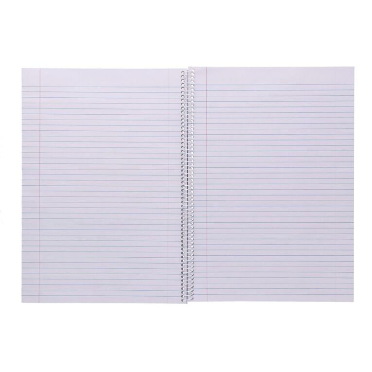 WS Exercise Book 8B8 7mm Ruled Spiral 50 Leaf Wiro Red Red | The Warehouse