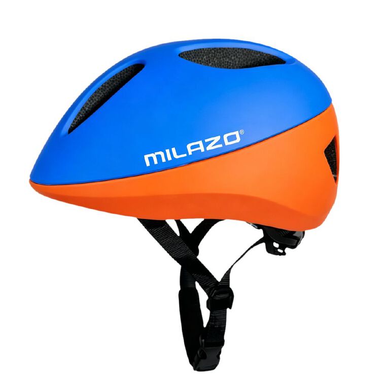 Milazo Kids' Cycling Helmet with LED Light Blue Blue | The Warehouse