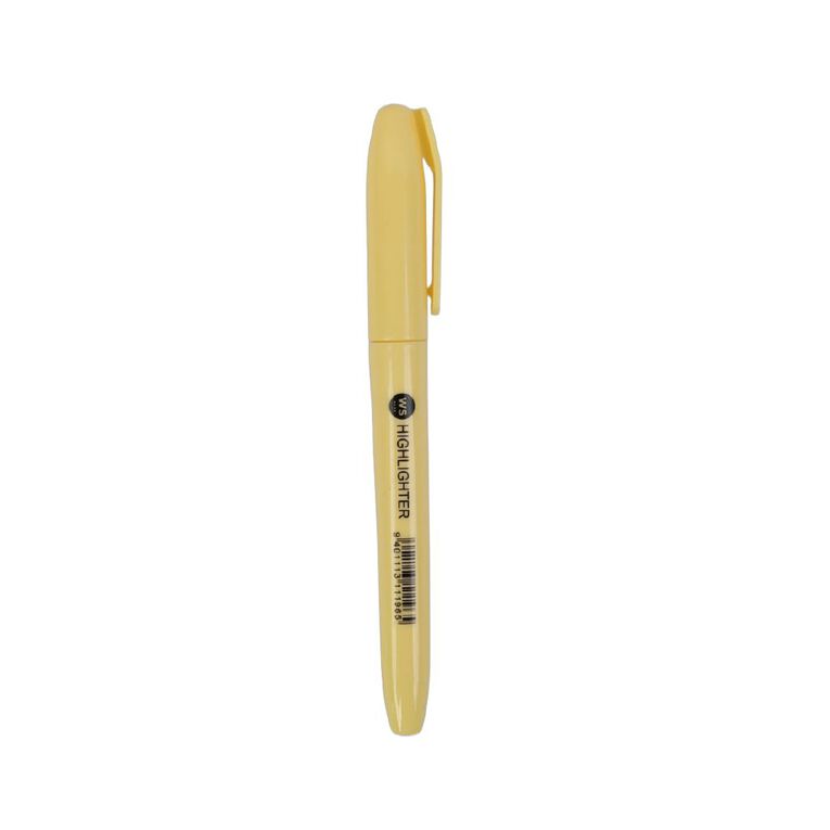 WS Highlighter Slim Single Yellow Yellow | The Warehouse
