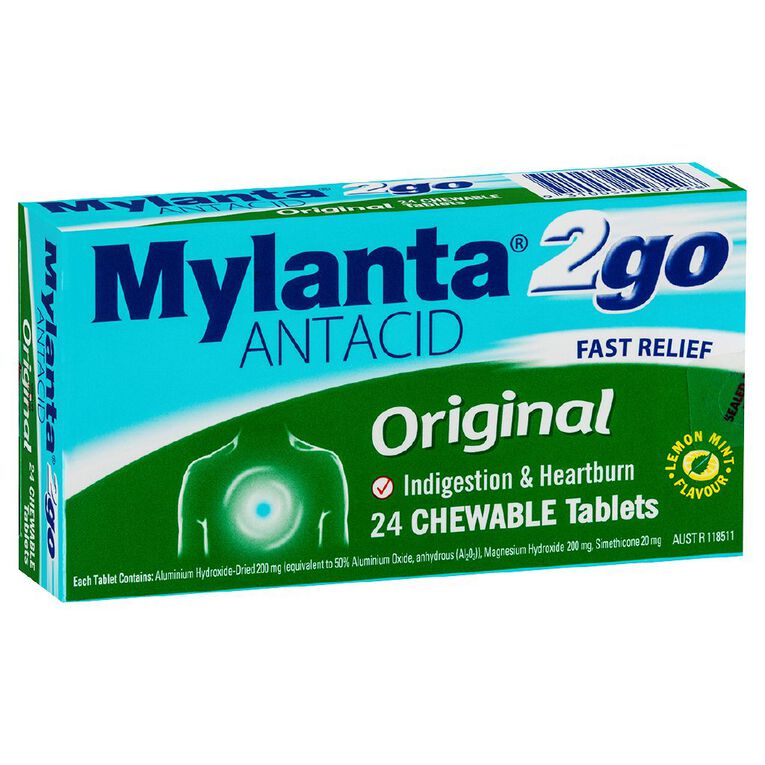 Mylanta 2go Original Chew Tablets 24 | The Warehouse