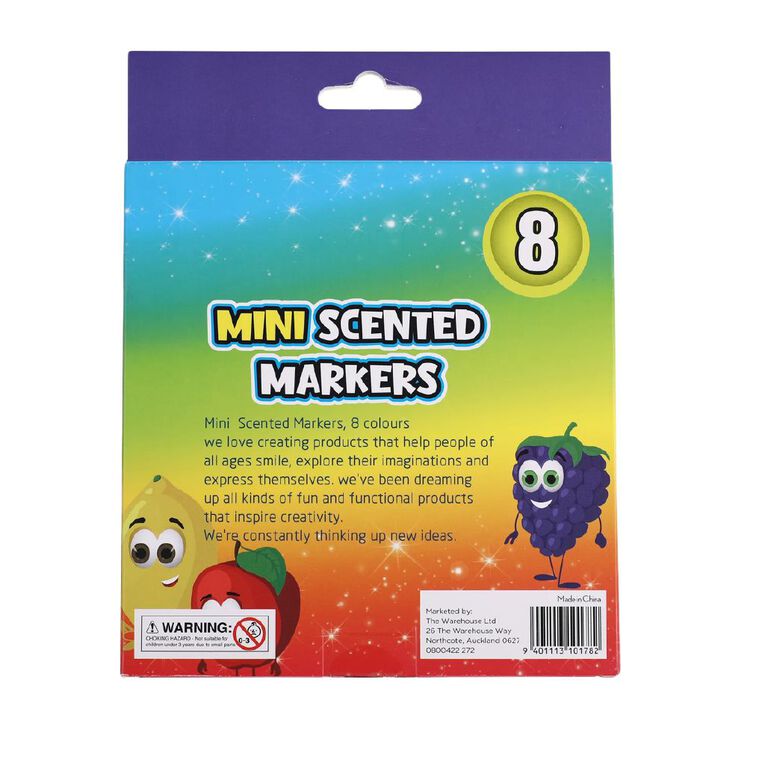 Mini Scented Markers 8 Colours | The Warehouse