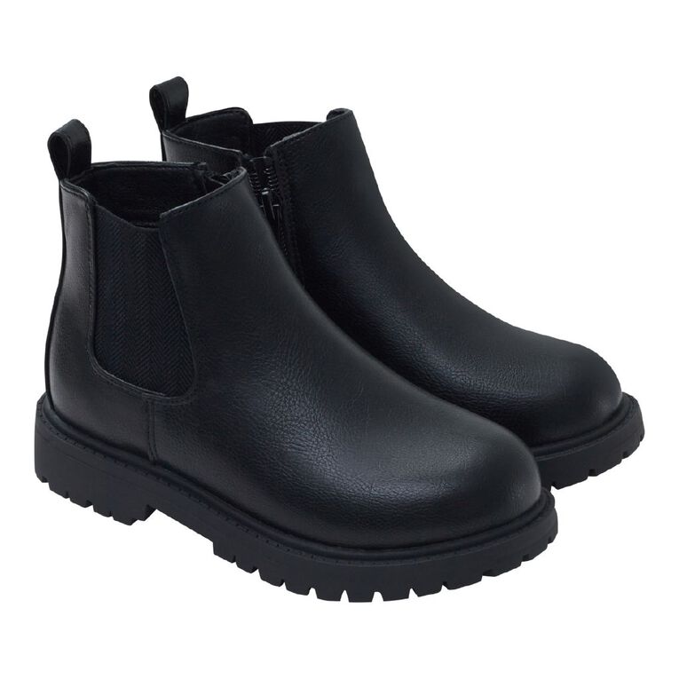 Young Original Senior Kids' Gusset Boots Black | The Warehouse