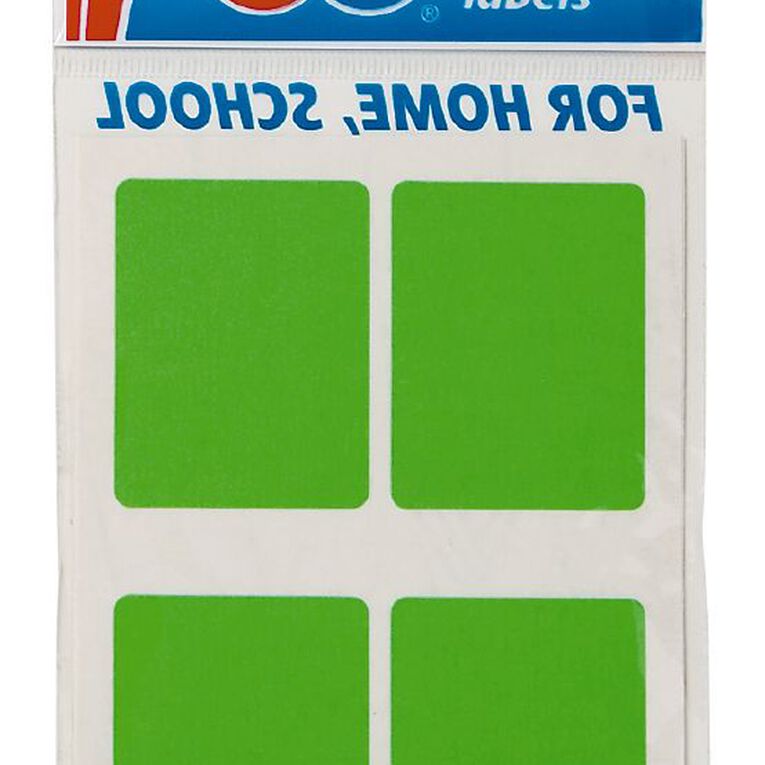 Quik Stik Labels Mr3545 28 Pack Fluoro Green Green Mid | The Warehouse