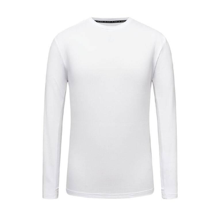 Active Intent Men's Long Sleeve Reflect Print Tee White | The Warehouse