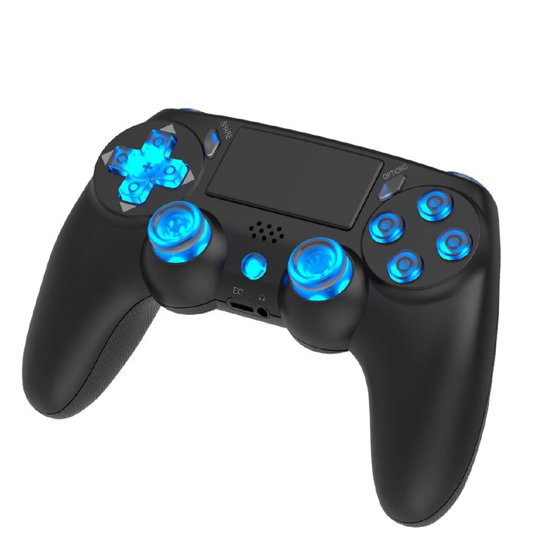 Playmax PS4 & PC Wireless Controller Black RGB | The Warehouse