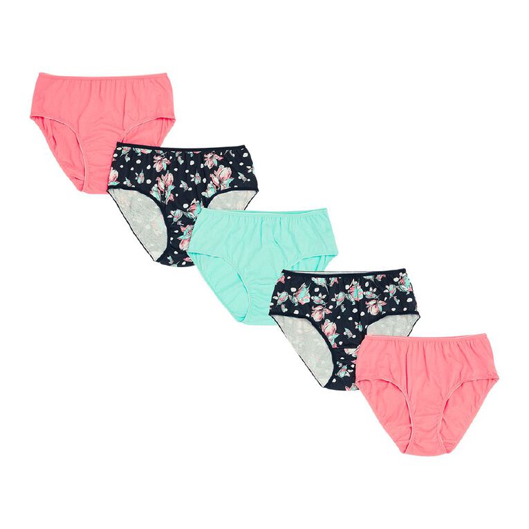 H&H Women's Midi Briefs 5 Pack Navy | The Warehouse