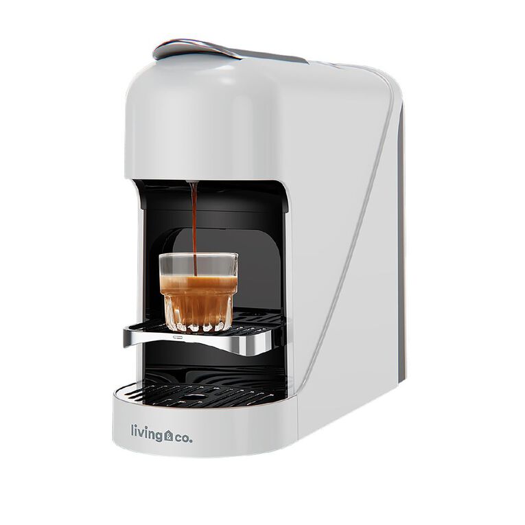 Living & Co Capsule Coffee Machine White White | The Warehouse